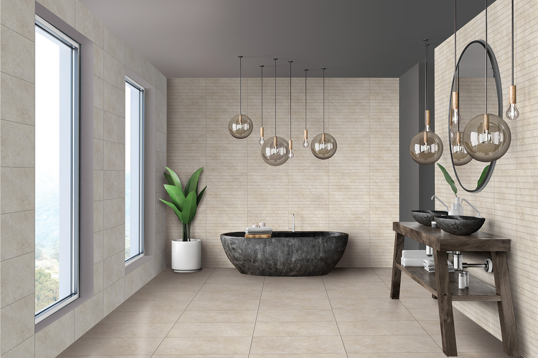 Gresie decor cream 60x30 cm bej - influent.ro