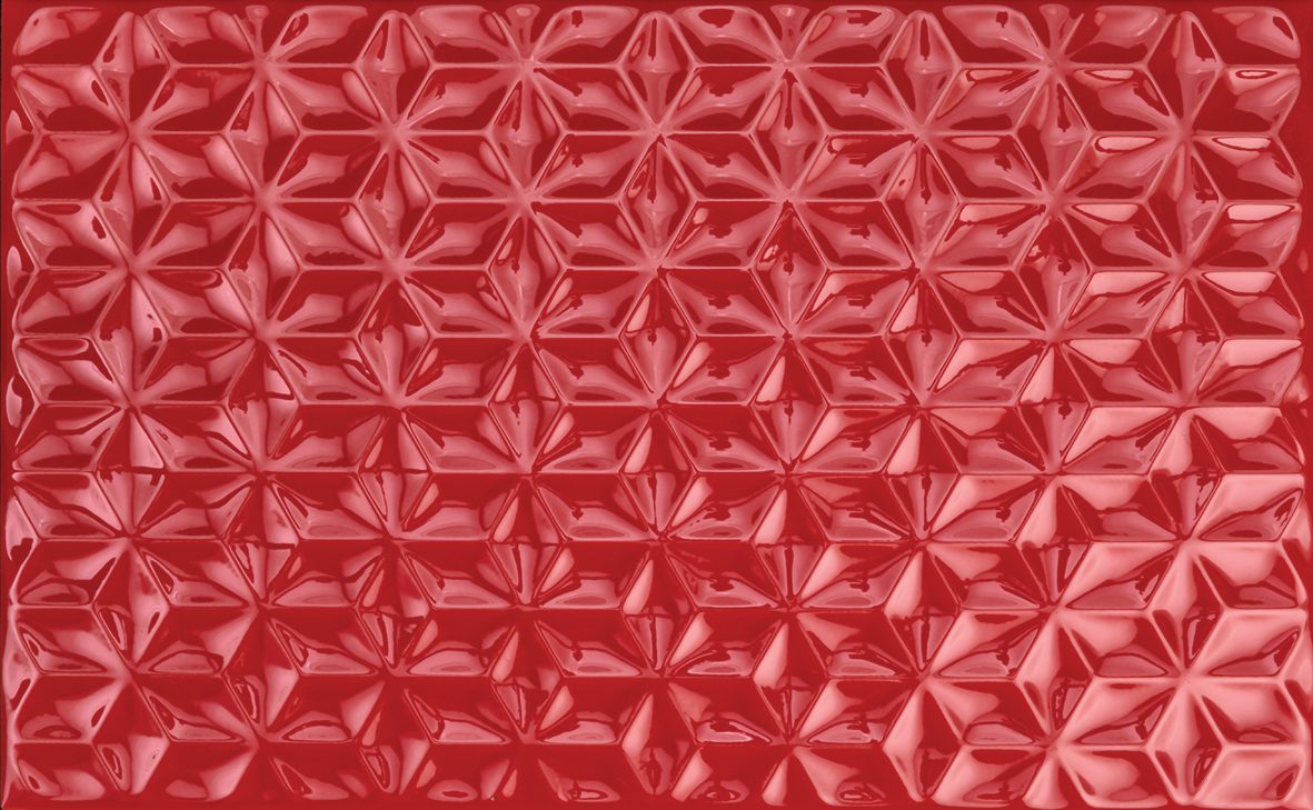 Faianta cromatic 3d 40 x 25 cm rosu - influent.ro